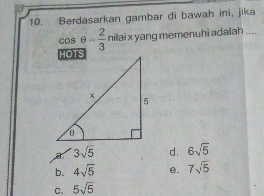 Berdasarkan gambar di bawah ini, jika \(cos | StudyX