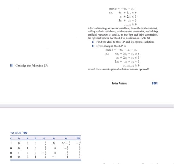 Consider the following LP: $ z = -4x_1 - | StudyX
