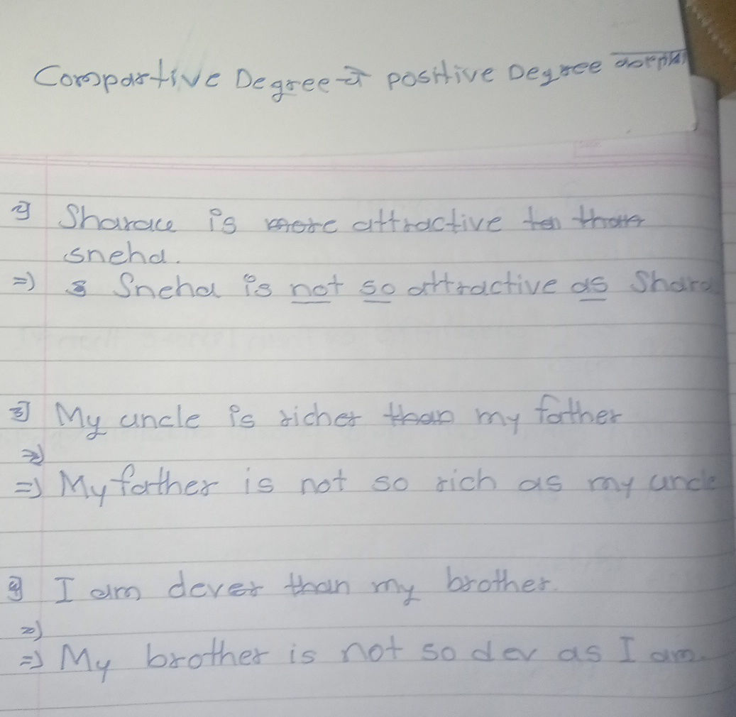 3) Sharae is more attractive ten than snehd. | StudyX