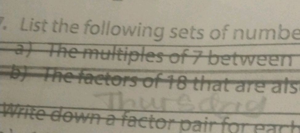 7. List the following sets of numbe a) The | StudyX