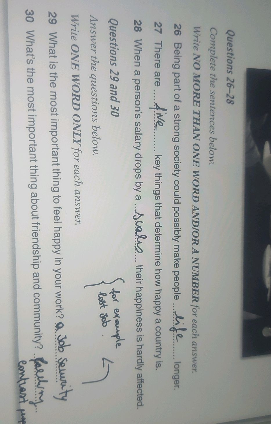 Complete the sentences below. Write NO MORE | StudyX