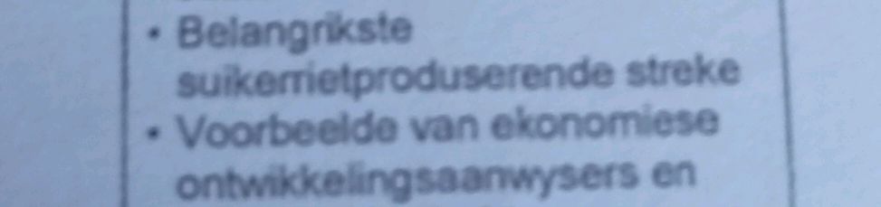 - Belangrikste suikermietproduserende streke | StudyX