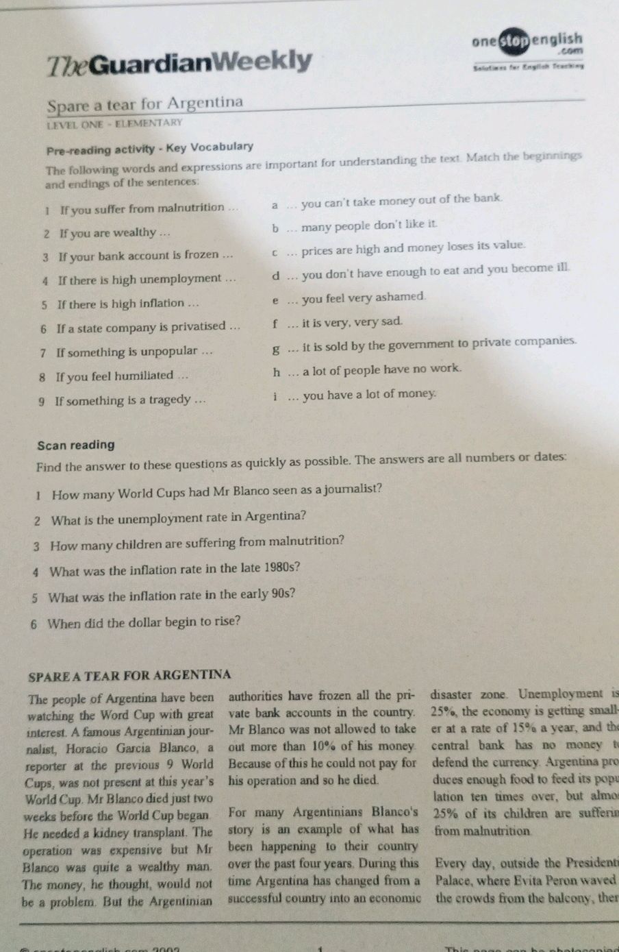 Pre-reading activity - Key Vocabulary The | StudyX