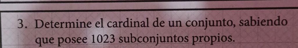 3. Determine el cardinal de un conjunto, | StudyX