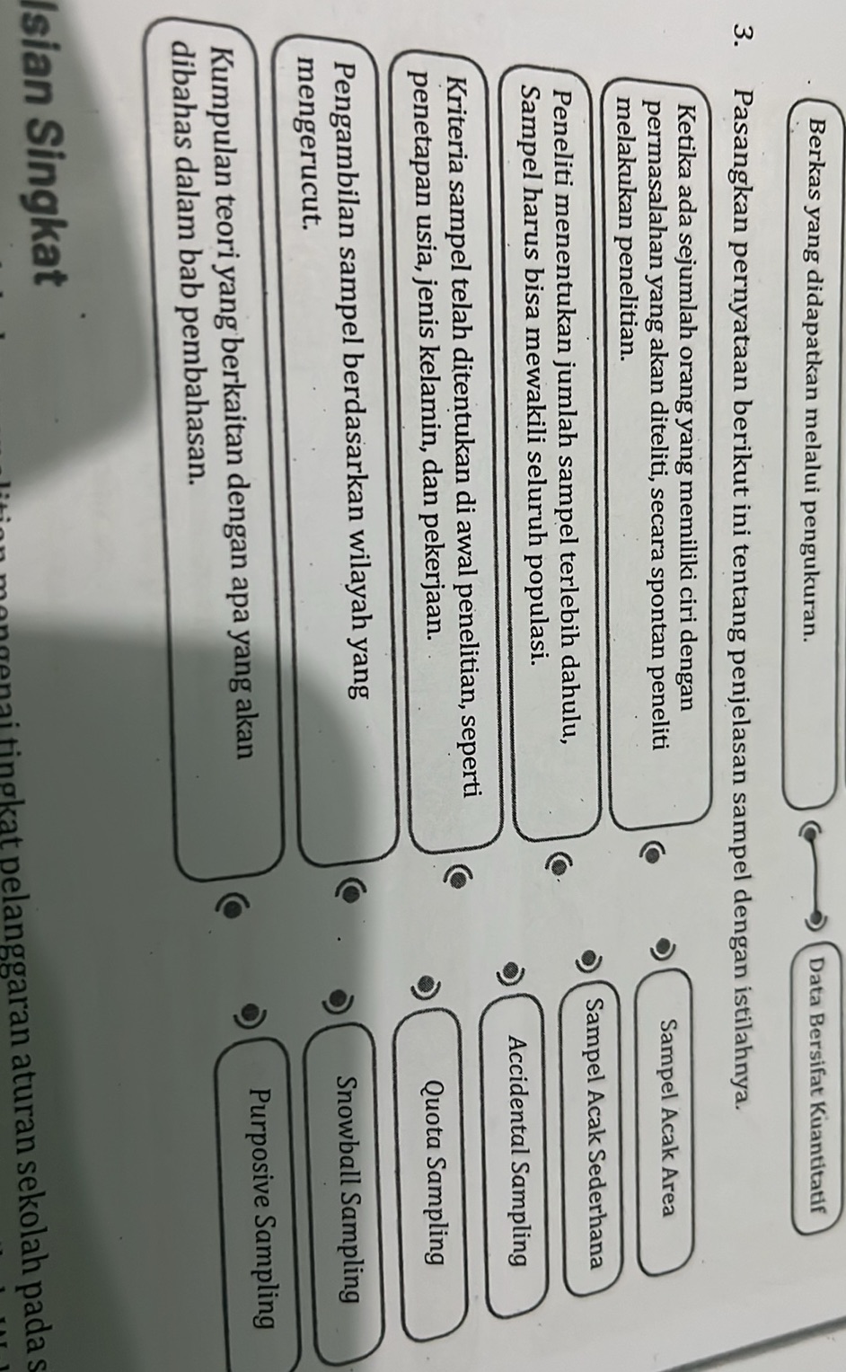 3. Pasangkan pernyataan berikut ini tentang | StudyX