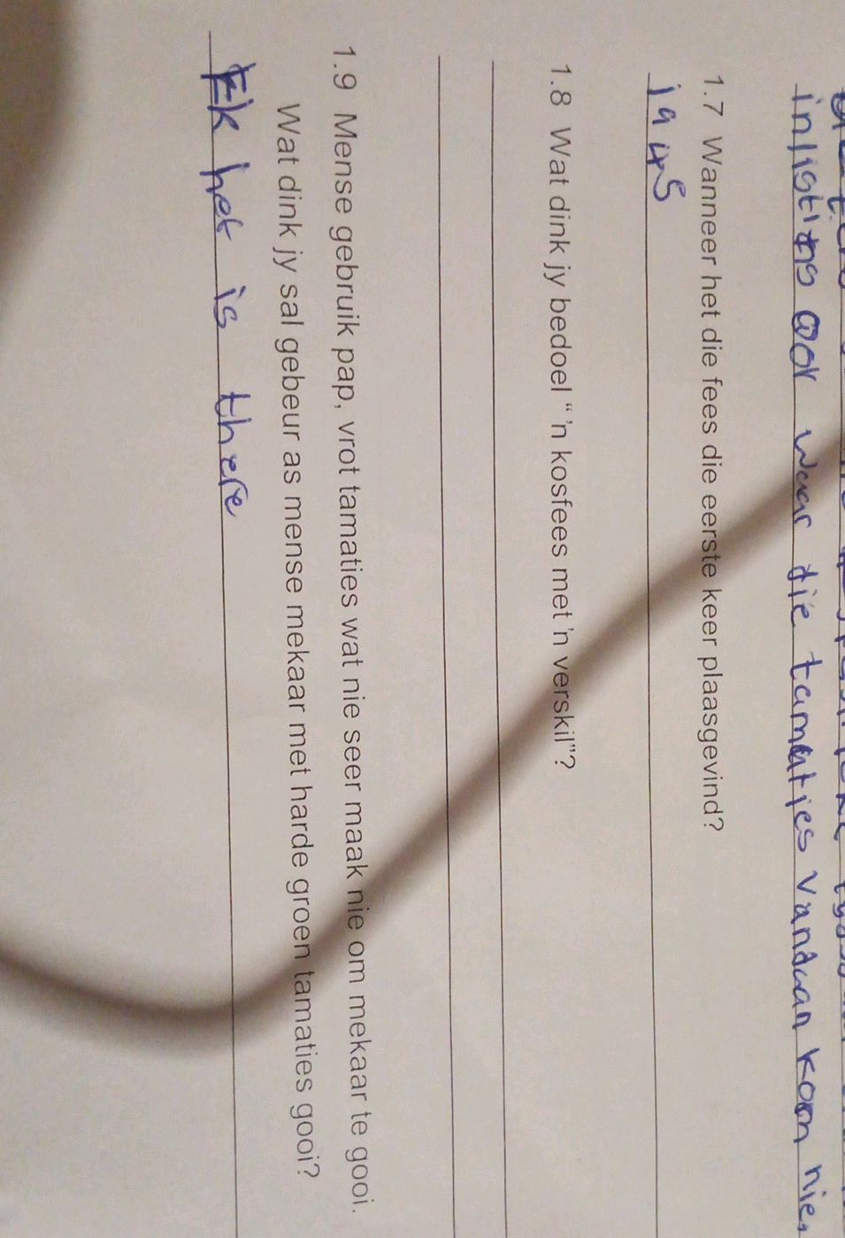 1.7 Wanneer het die fees die eerste keer | StudyX