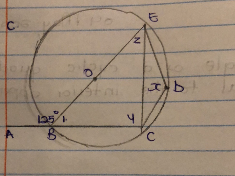 The image shows a circle with several | StudyX