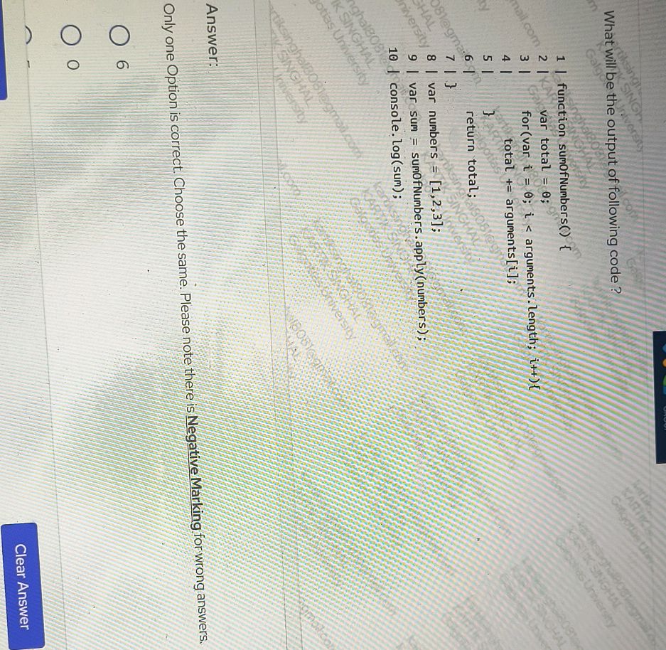 What will be the output of following code? | StudyX