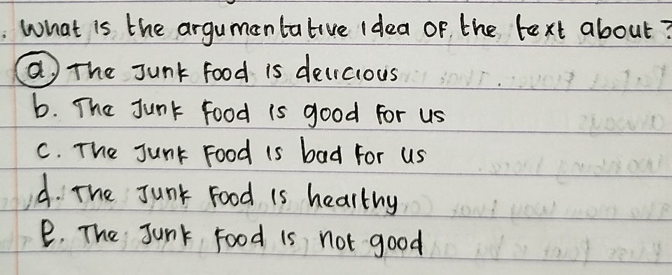 What is the argumentative idea of the text | StudyX