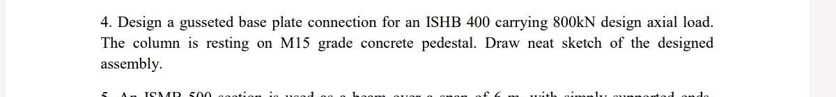 4. Design a gusseted base plate connection | StudyX