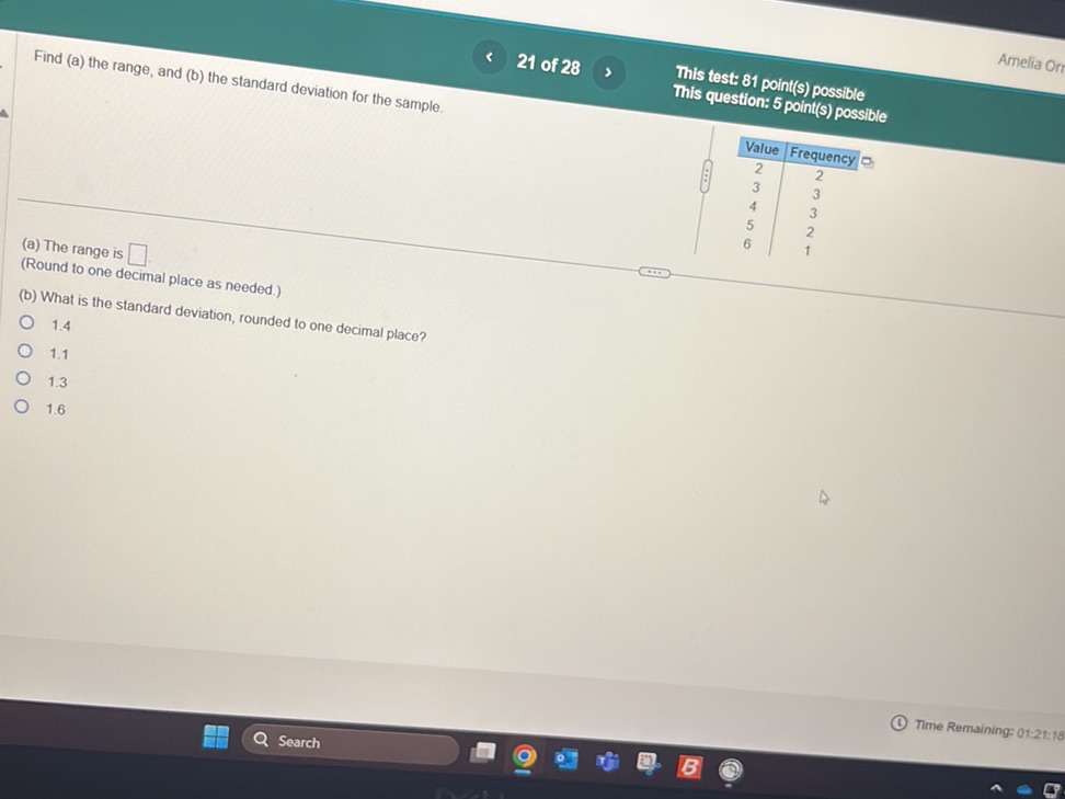 Find (a) the range, and (b) the standard | StudyX