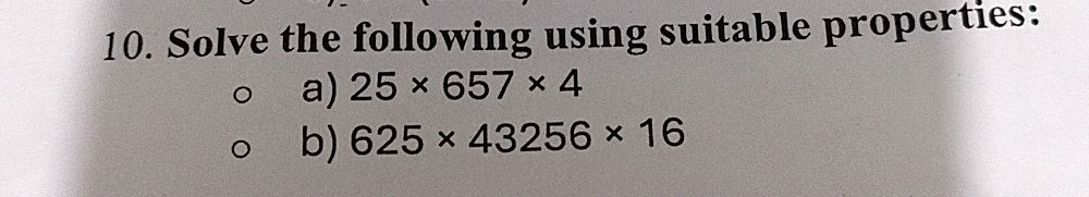 10. Solve the following using suitable | StudyX