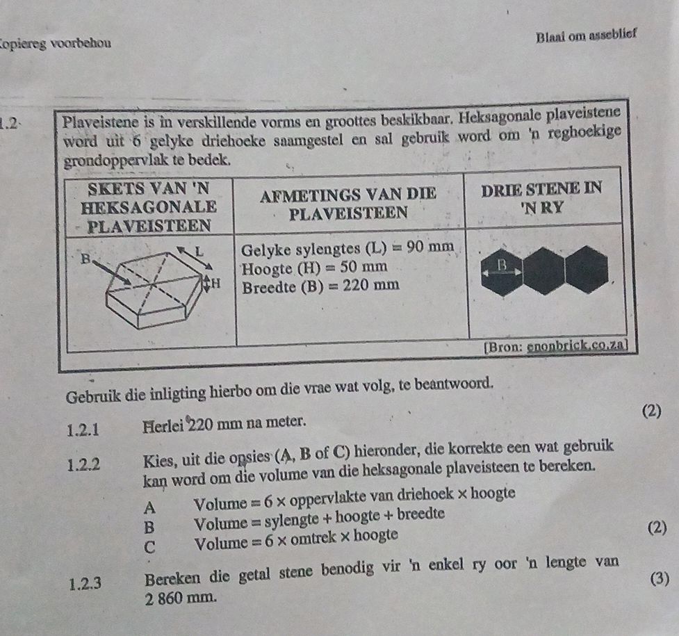 Plaveistene is in verskillende vorms en | StudyX