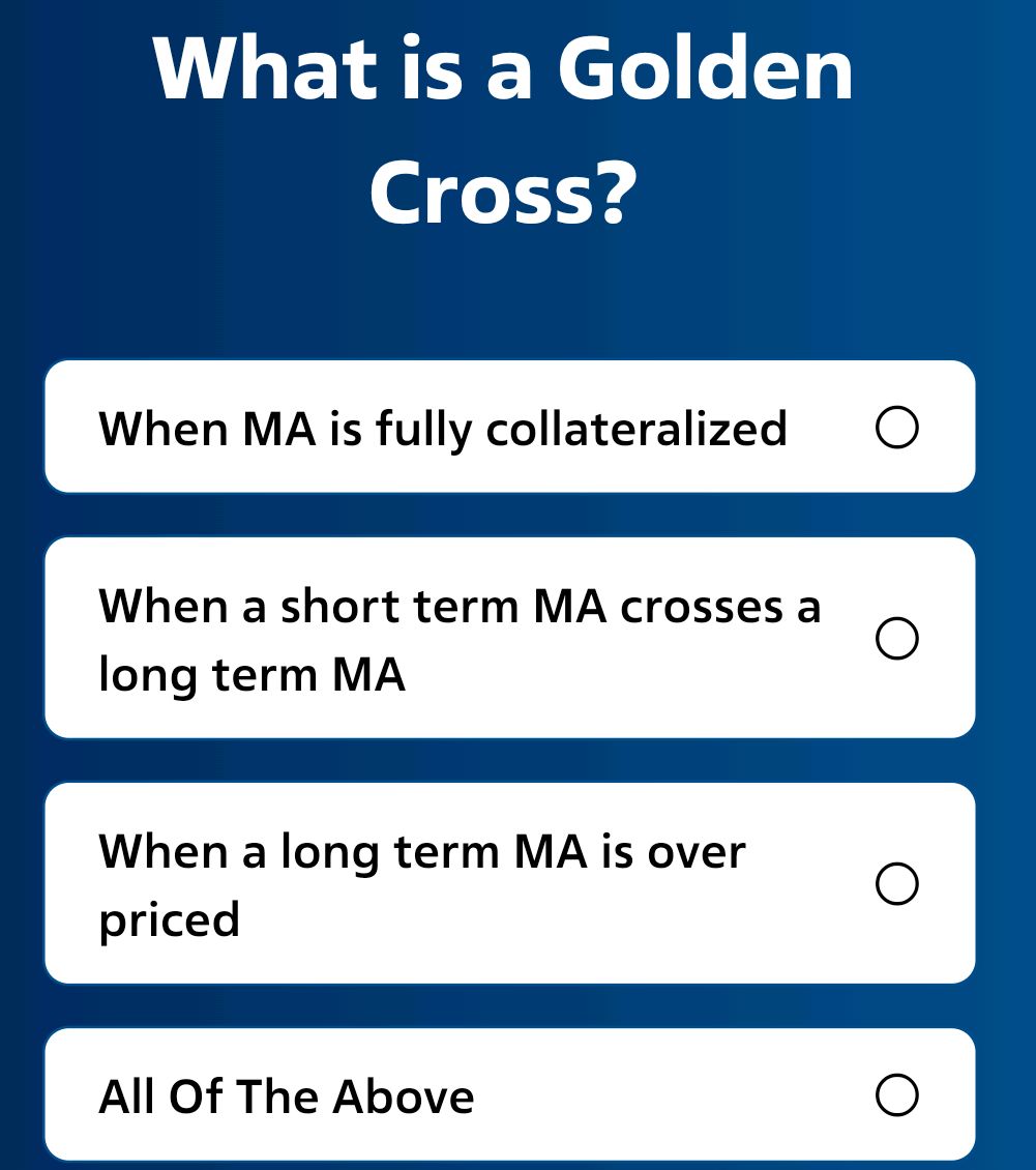 What is a Golden Cross? When MA is fully | StudyX
