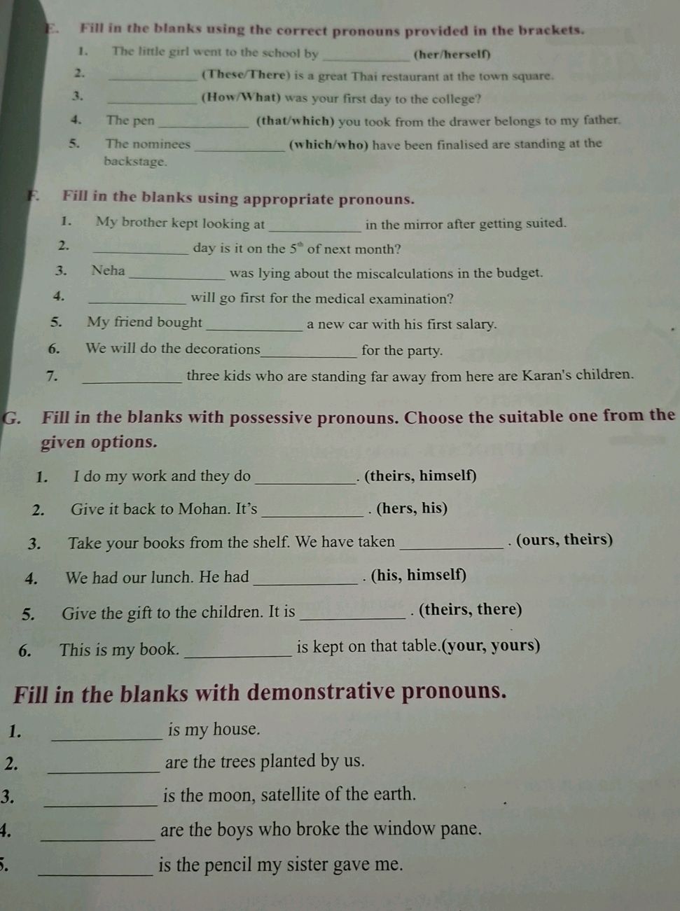 Fill in the blanks using the correct | StudyX