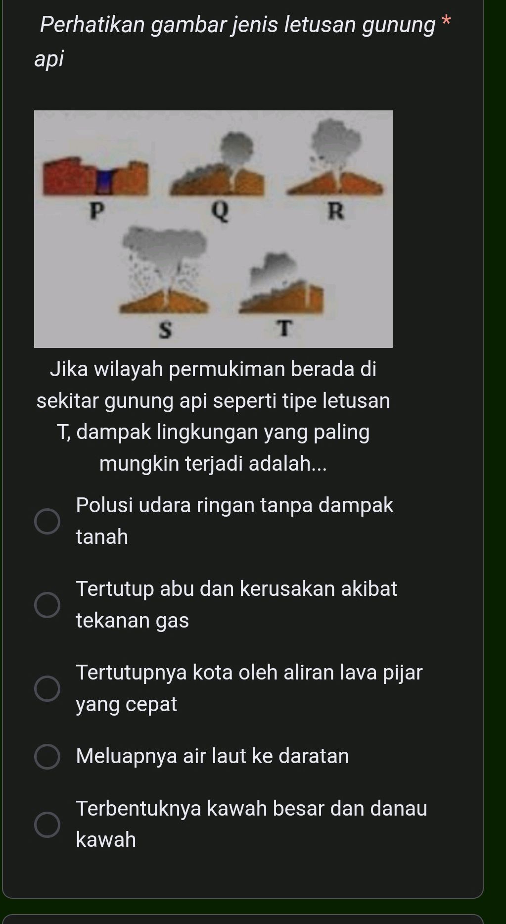 Perhatikan gambar jenis letusan gunung api | StudyX