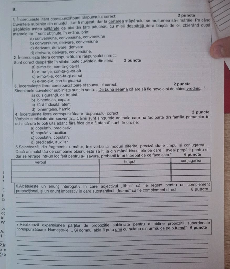 1. Încercuiește litera corespunzătoare | StudyX