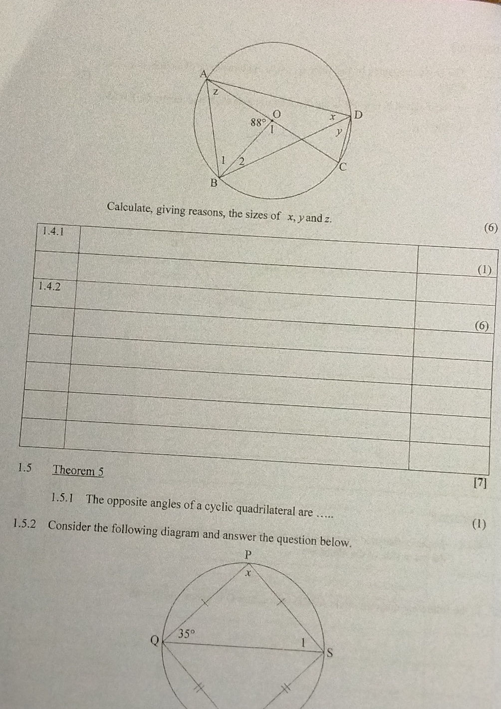 Calculate, giving reasons, the sizes of x, y | StudyX