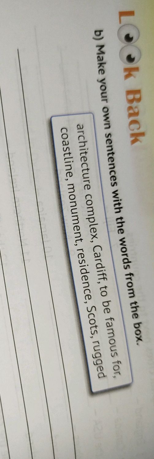 b) Make your own sentences with the words | StudyX