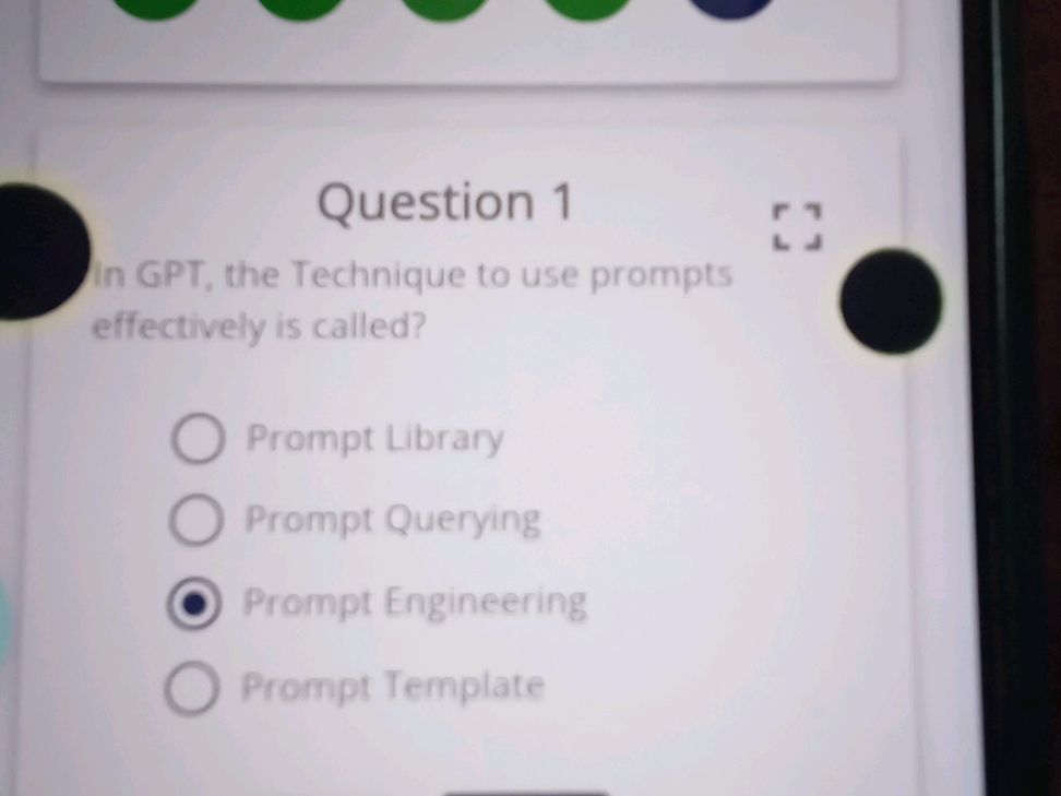Question 1 In GPT, the Technique to use | StudyX