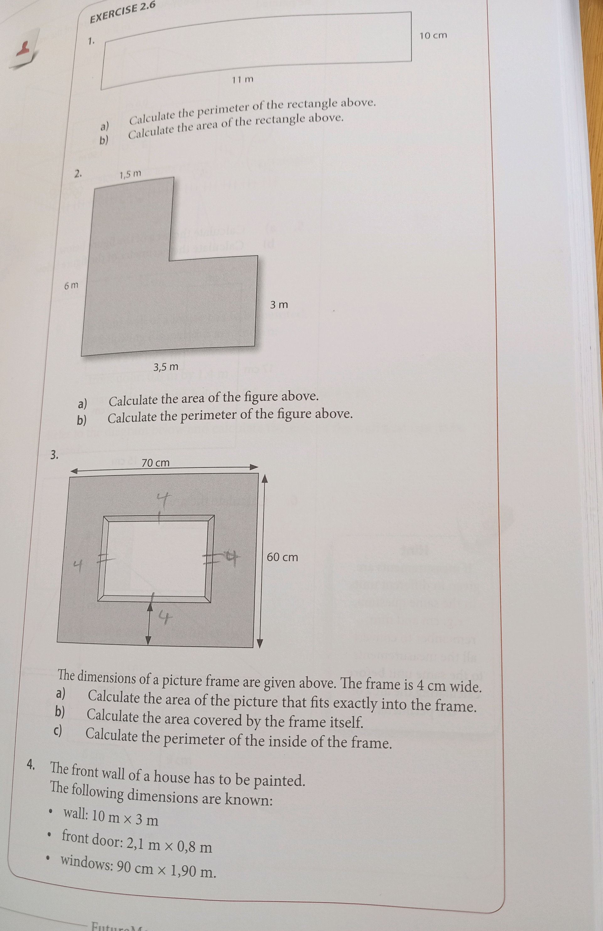 1. Calculate the perimeter of the rectangle | StudyX