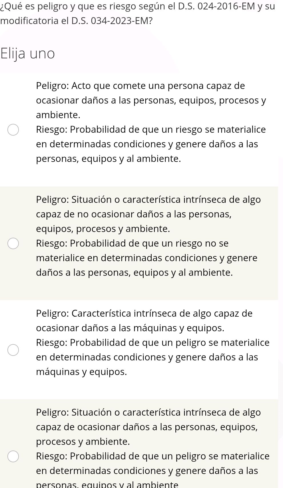 ¿Qué es peligro y que es riesgo según el | StudyX