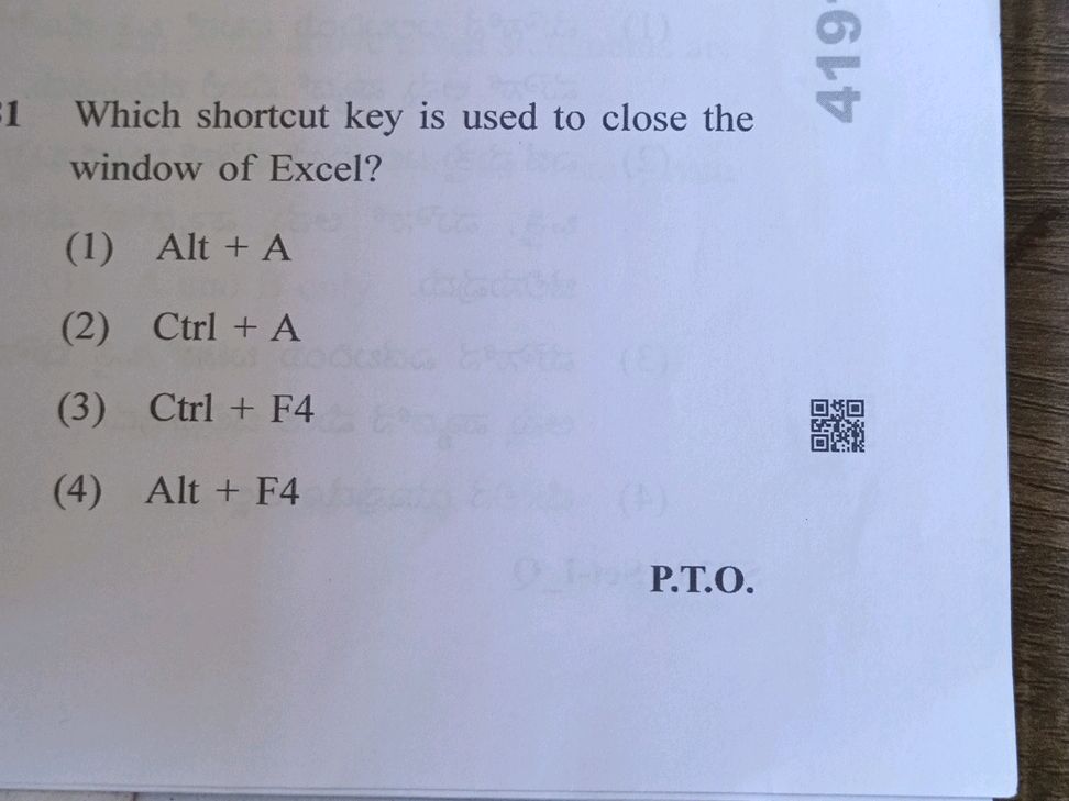 Which shortcut key is used to close the | StudyX