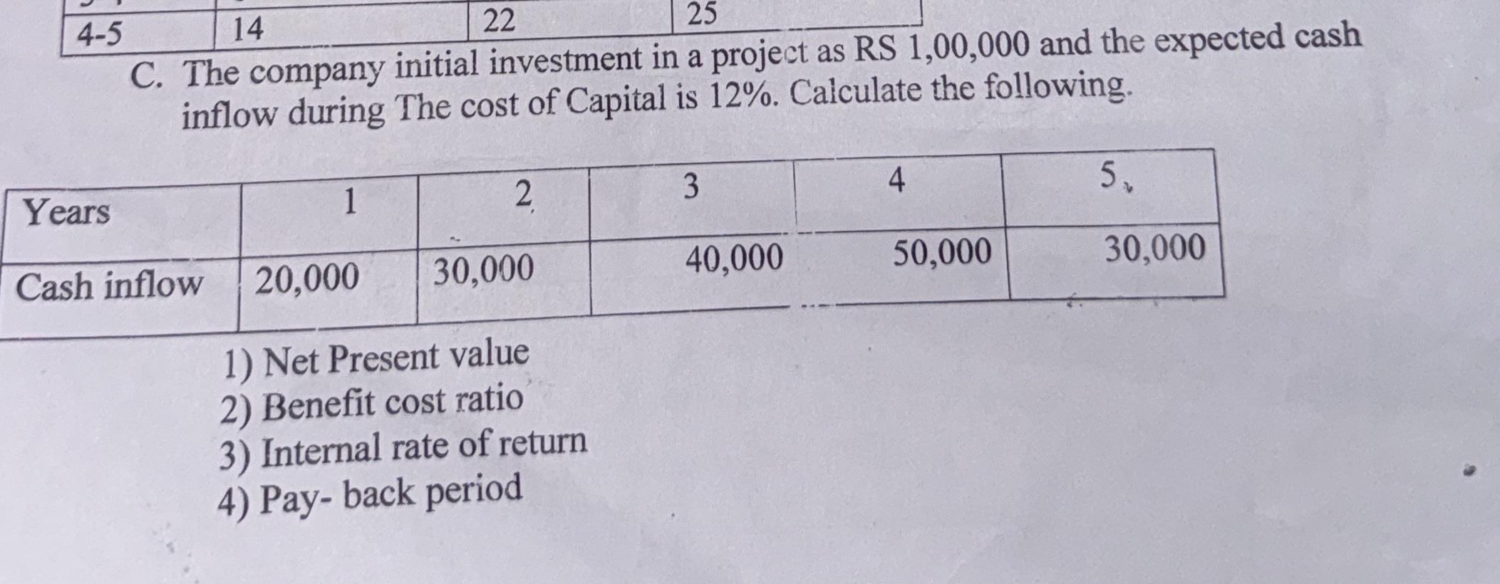 C. The company initial investment in a | StudyX