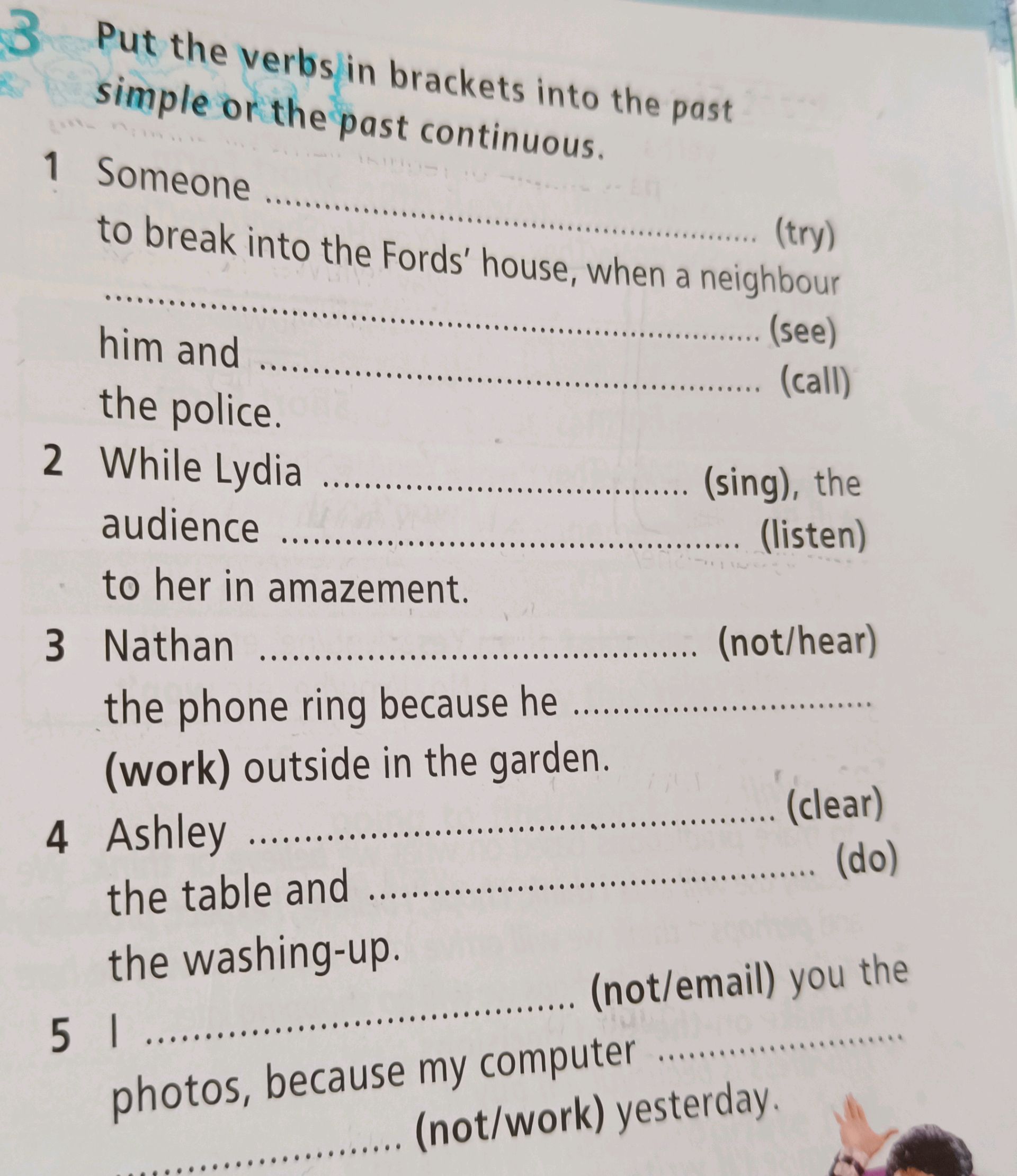 3 Put the verbs in brackets into the past | StudyX