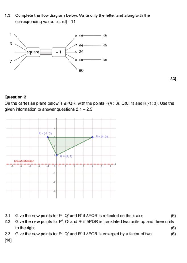 1.3. Complete the flow diagram below. Write | StudyX