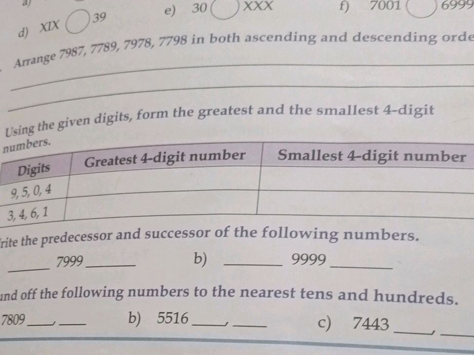 Using the given digits, form the greatest | StudyX