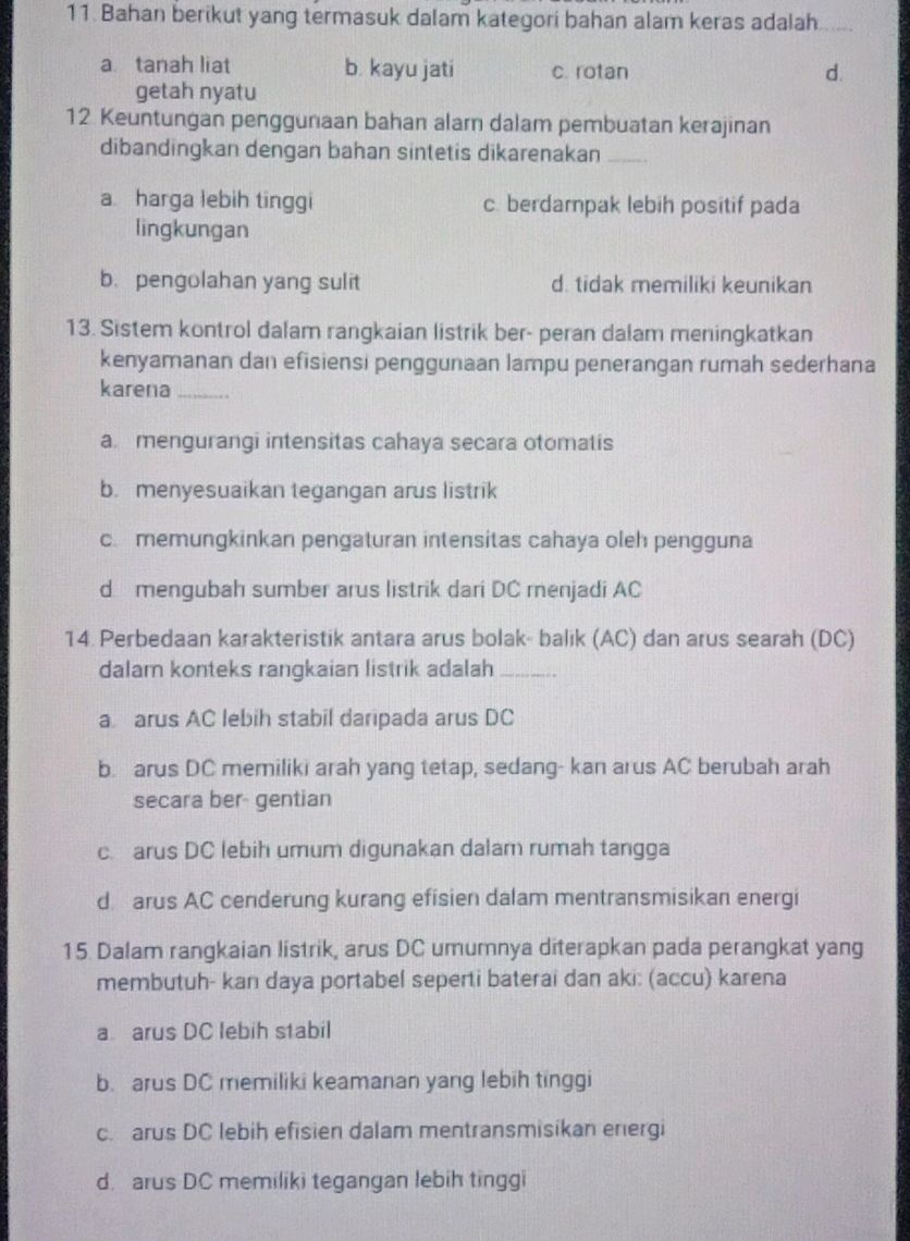 11. Bahan berikut yang termasuk dalam | StudyX
