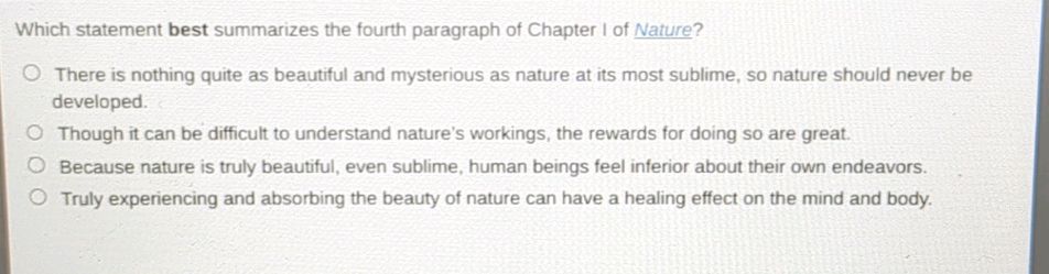 Which statement best summarizes the fourth | StudyX