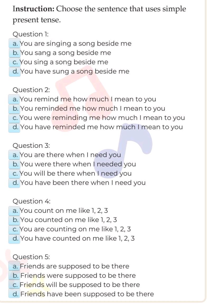 Instruction: Choose the sentence that uses | StudyX