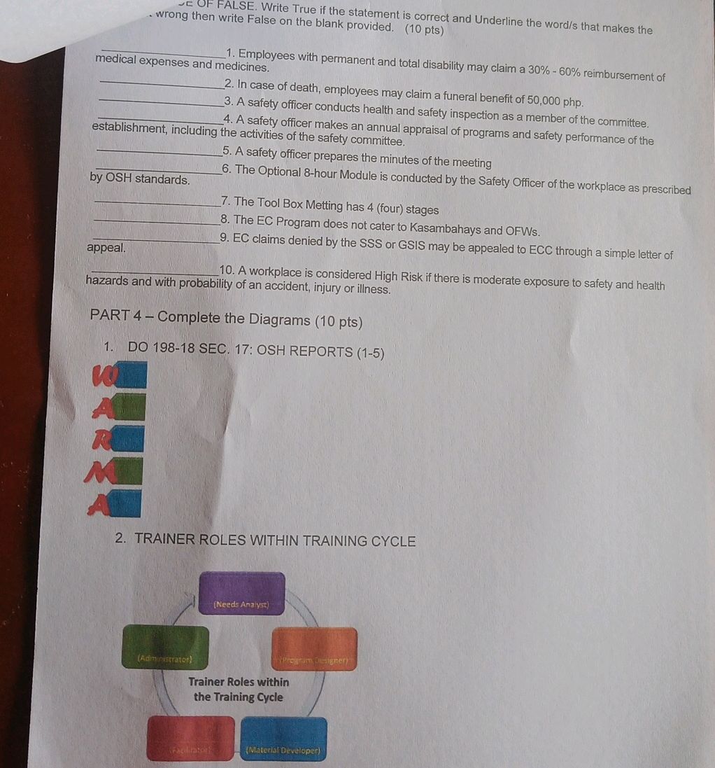 1. Employees with permanent and total | StudyX
