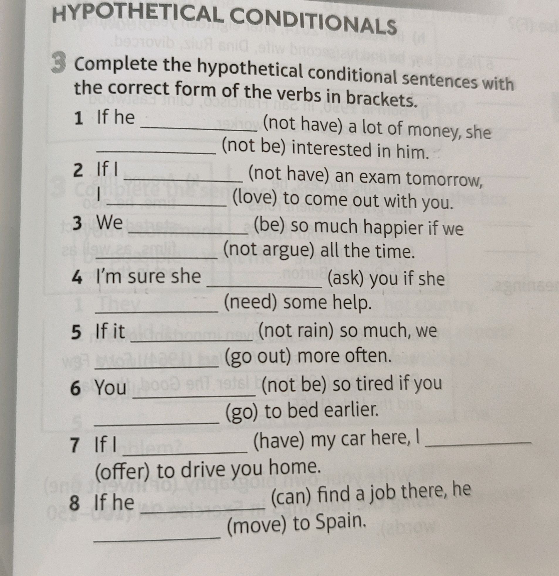 3 Complete the hypothetical conditional | StudyX