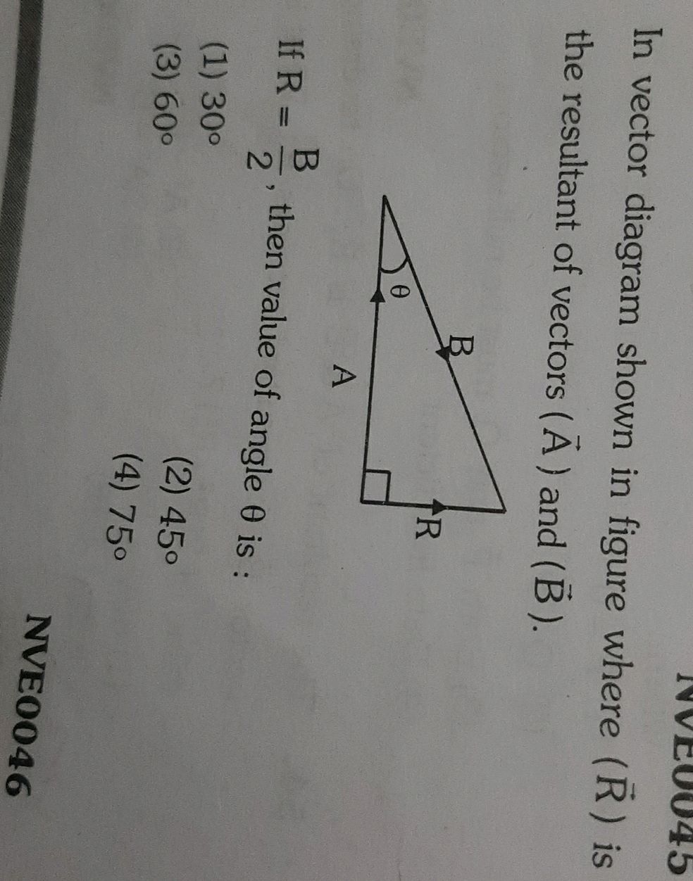 In vector diagram shown in figure where (R) | StudyX