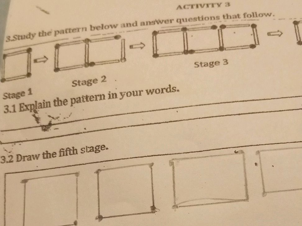 3. Study the pattern below and answer | StudyX
