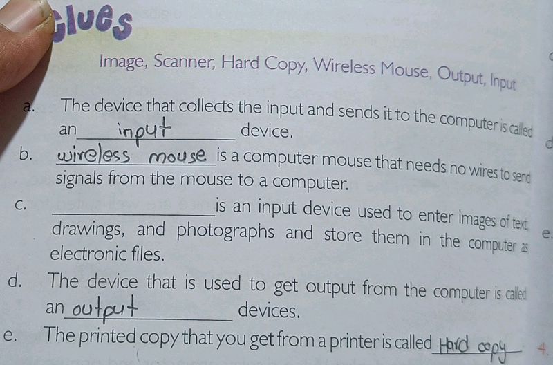a. The device that collects the input and | StudyX