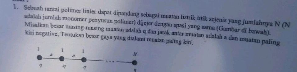 1. Sebuah rantai polimer linier dapat | StudyX