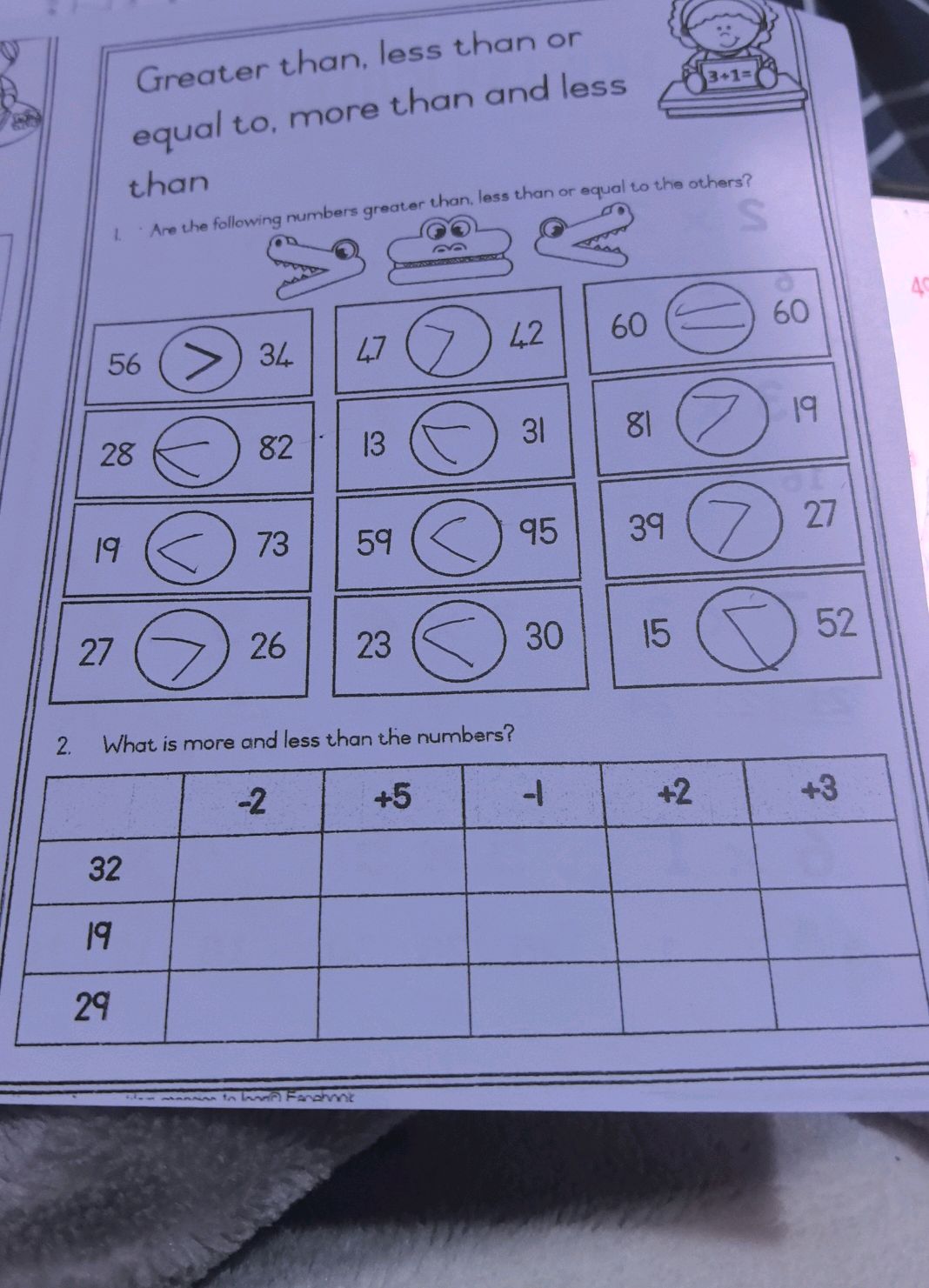 1. Are the following numbers greater than, | StudyX