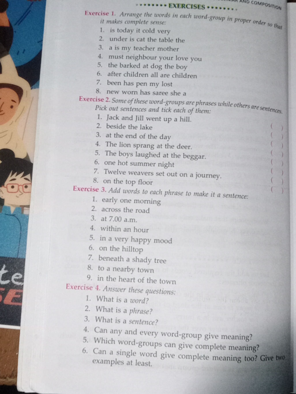 Exercise 1. Arrange the words in each | StudyX