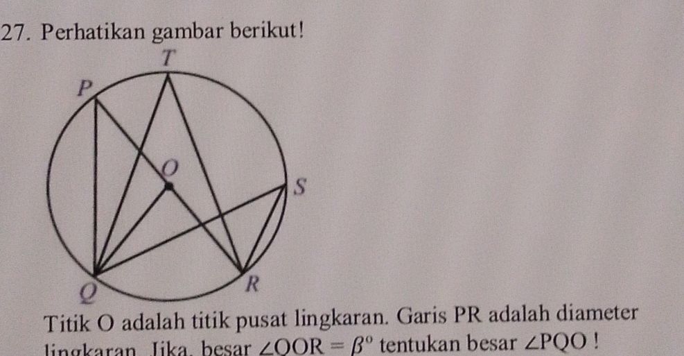 27. Perhatikan gambar berikut! Titik O | StudyX