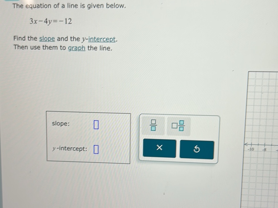 The equation of a line is given below. | StudyX