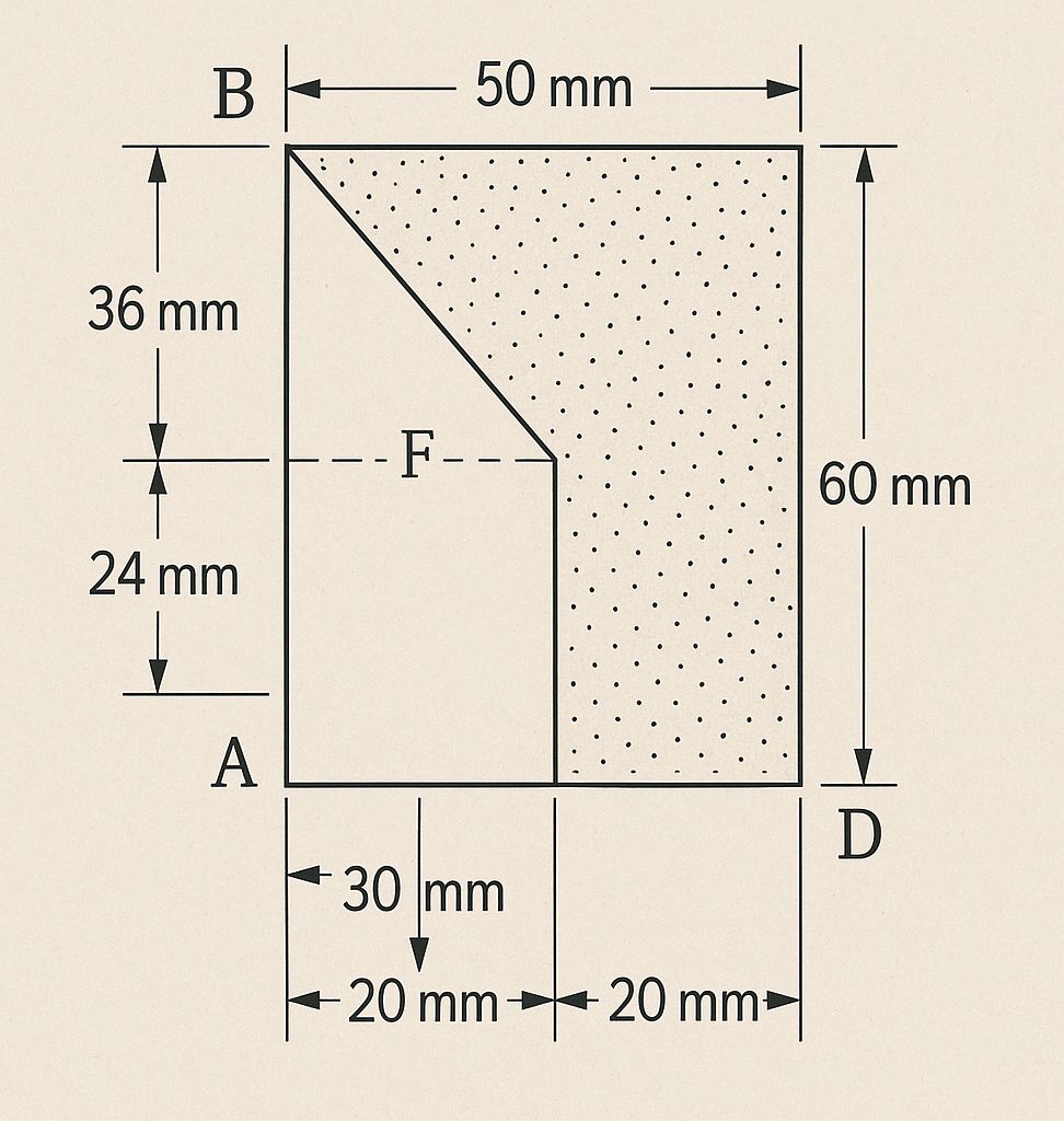 The image shows a composite shape with | StudyX