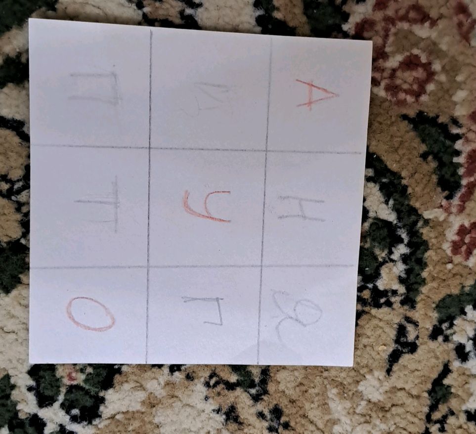 The image shows a 3x3 grid with handwritten | StudyX