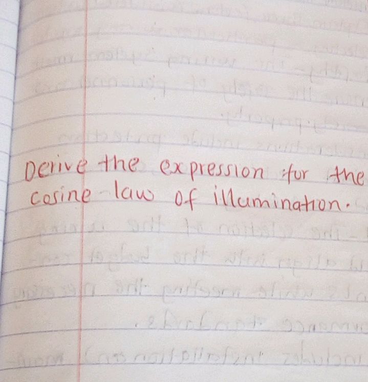 Derive the expression for the cosine law of | StudyX