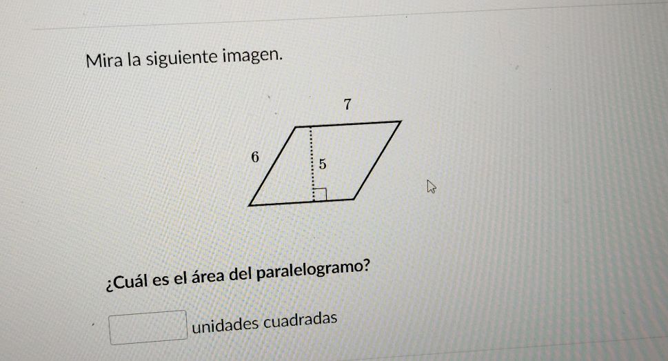 Mira la siguiente imagen. ¿Cuál es el área | StudyX