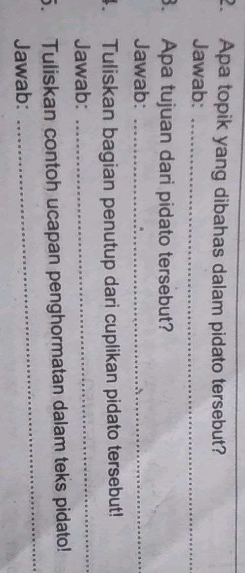 2. Apa topik yang dibahas dalam pidato | StudyX