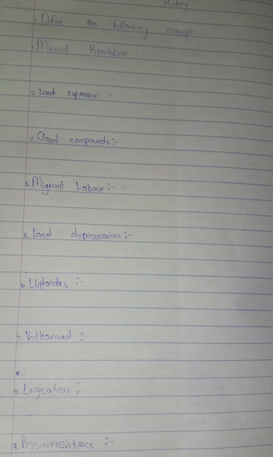 Define the following concepts: 1. Mineral | StudyX